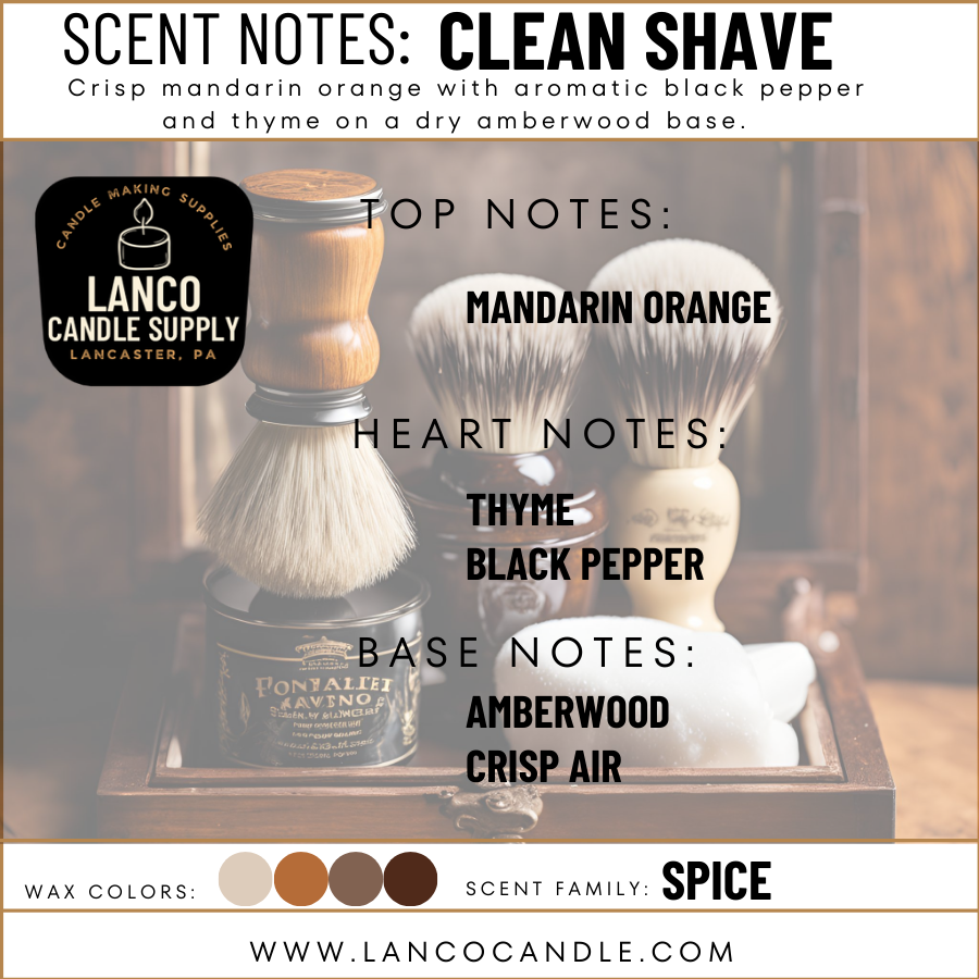 Clean Shave | Crisp Air Mandarin Pepper Thyme Candle Fragrance Oil ...