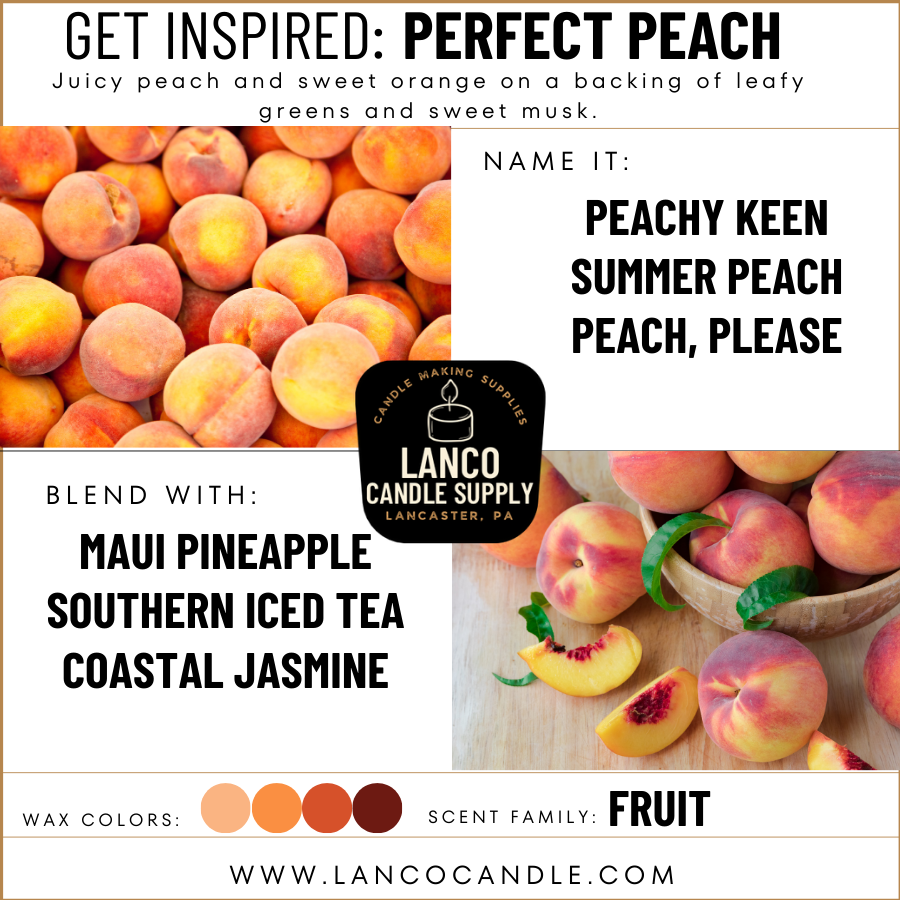 Perfect Peach | Juicy Peach Greens Jasmine Candle Fragrance Oil – Lanco ...